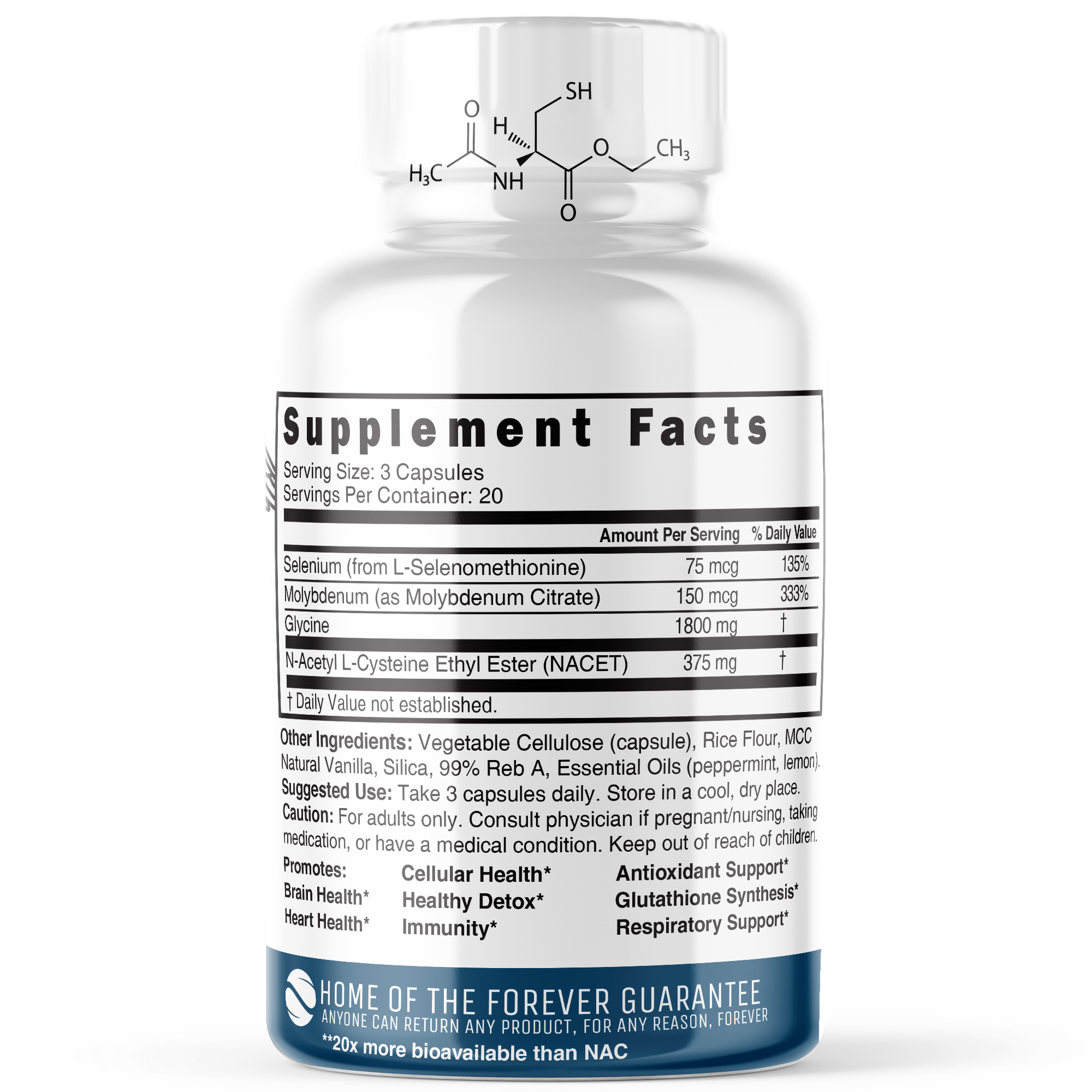 Nutri NeuroNAC EXTRA Strength NACET Supplement 375/1800mg