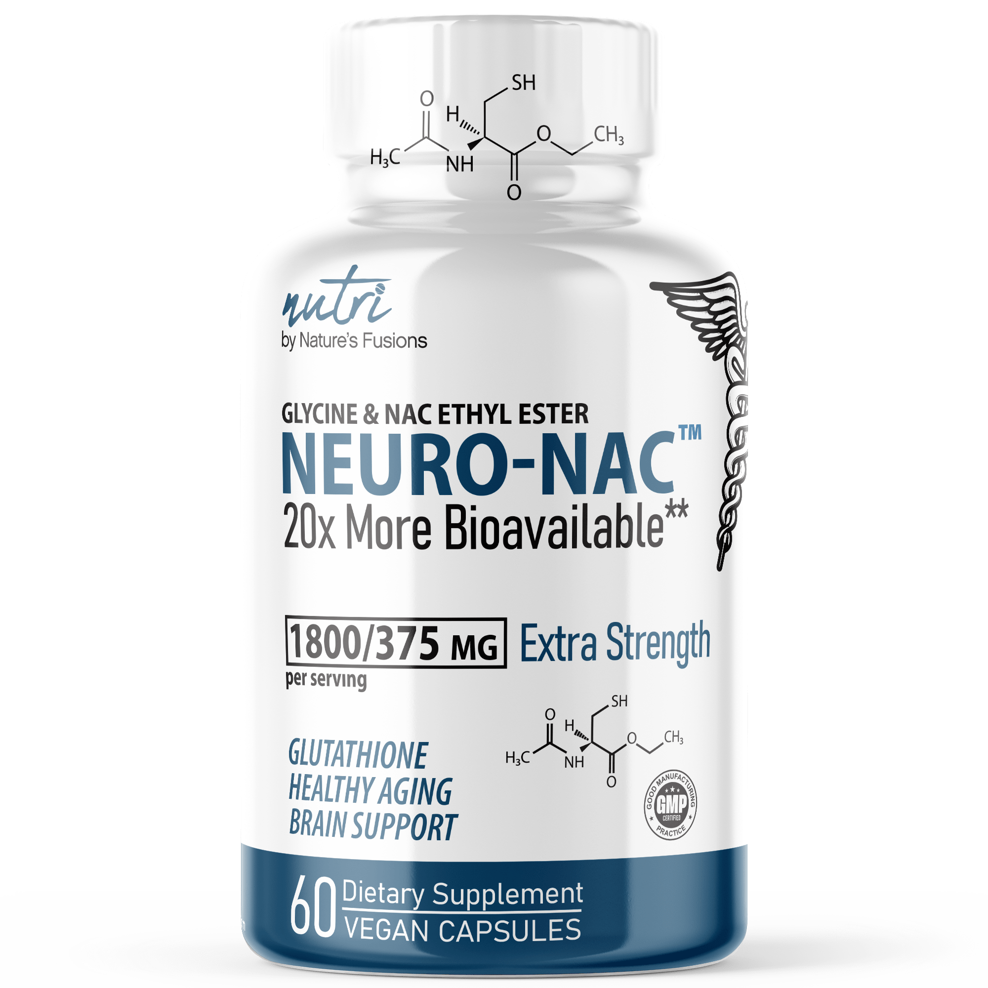 Nutri NeuroNAC EXTRA Strength NACET Supplement 375/1800mg