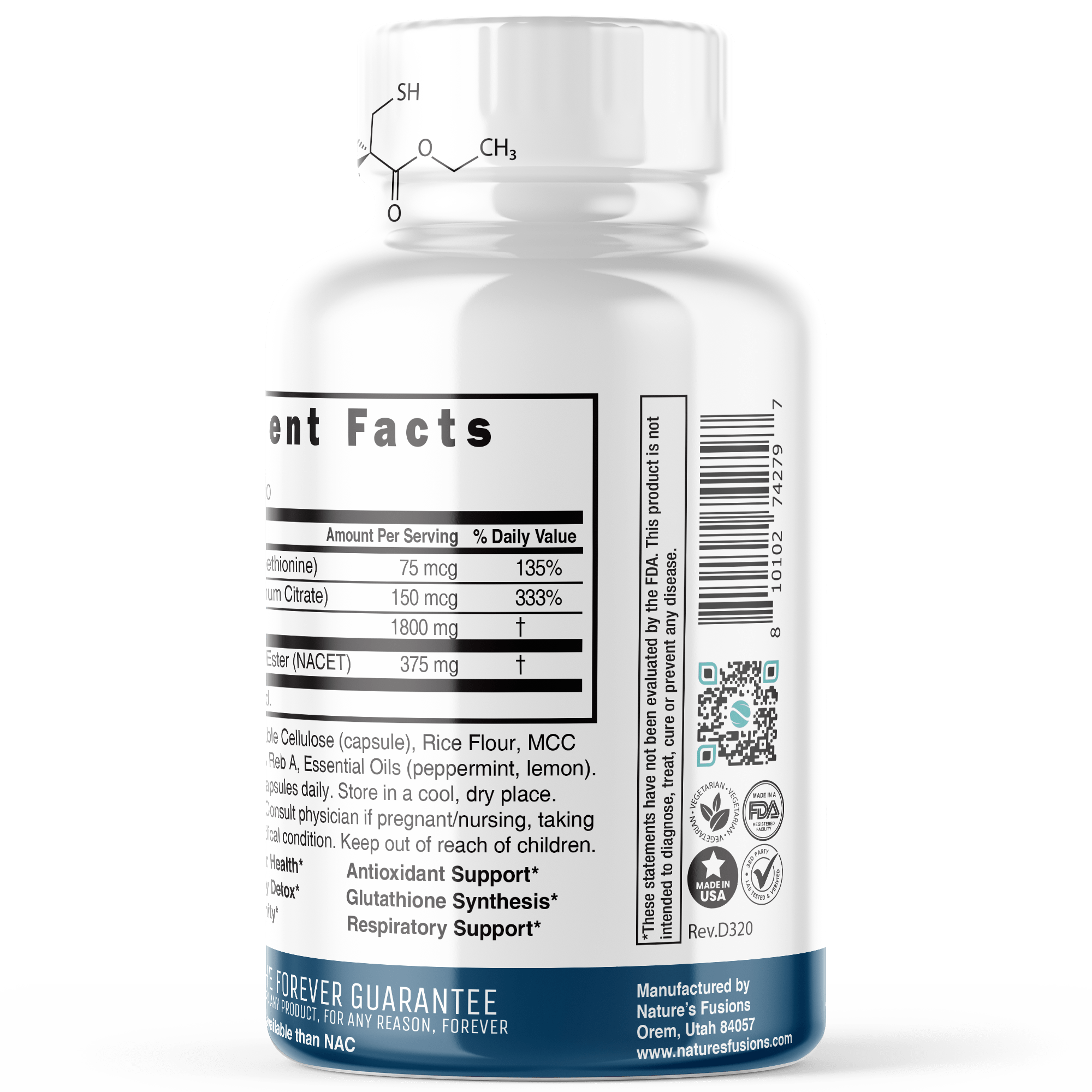 Nutri NeuroNAC EXTRA Strength NACET Supplement 375/1800mg