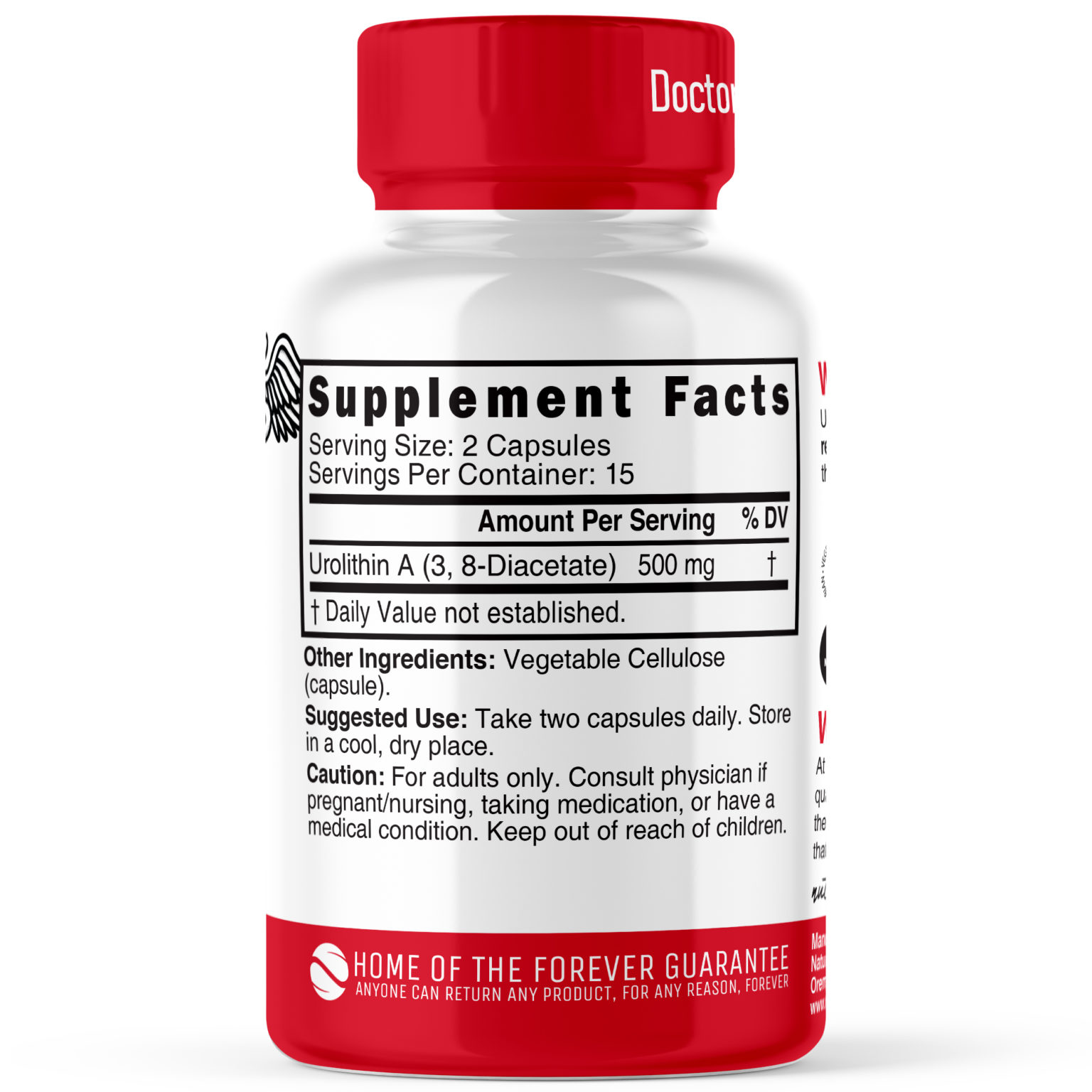 Nutri Urolithin A (Diacetate) 500mg - NAD+ 30 Vegan Capsules