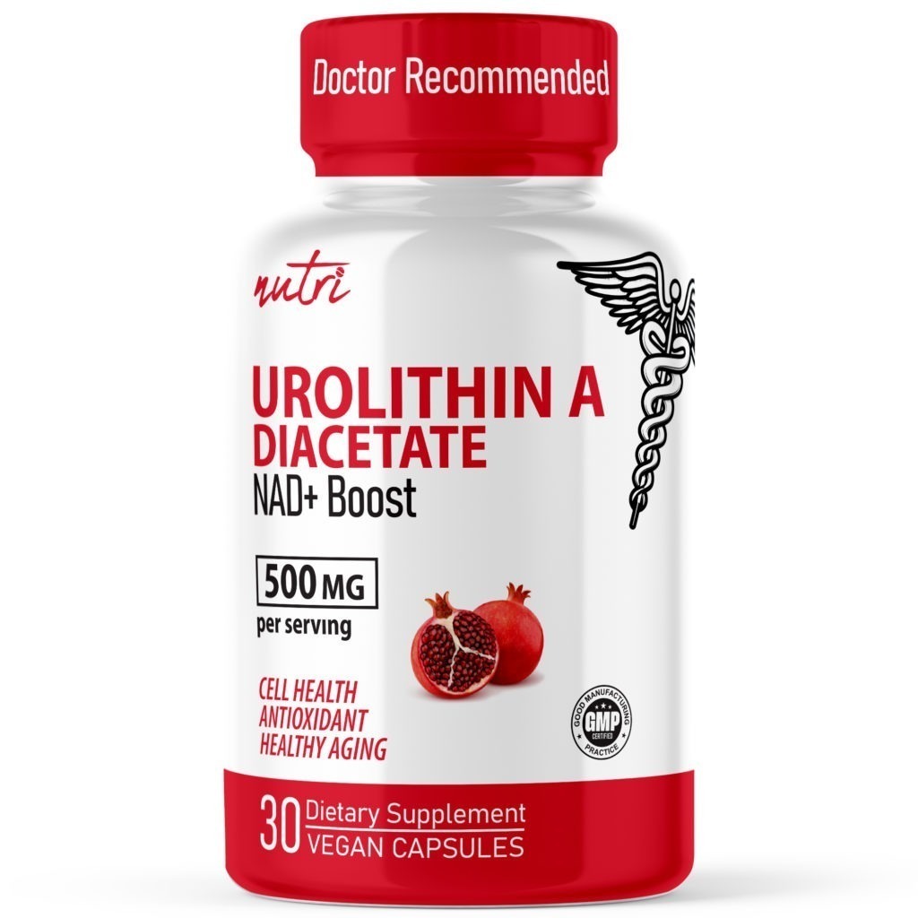 Nutri Urolithin A (Diacetate) 500mg - NAD+ 30 Vegan Capsules