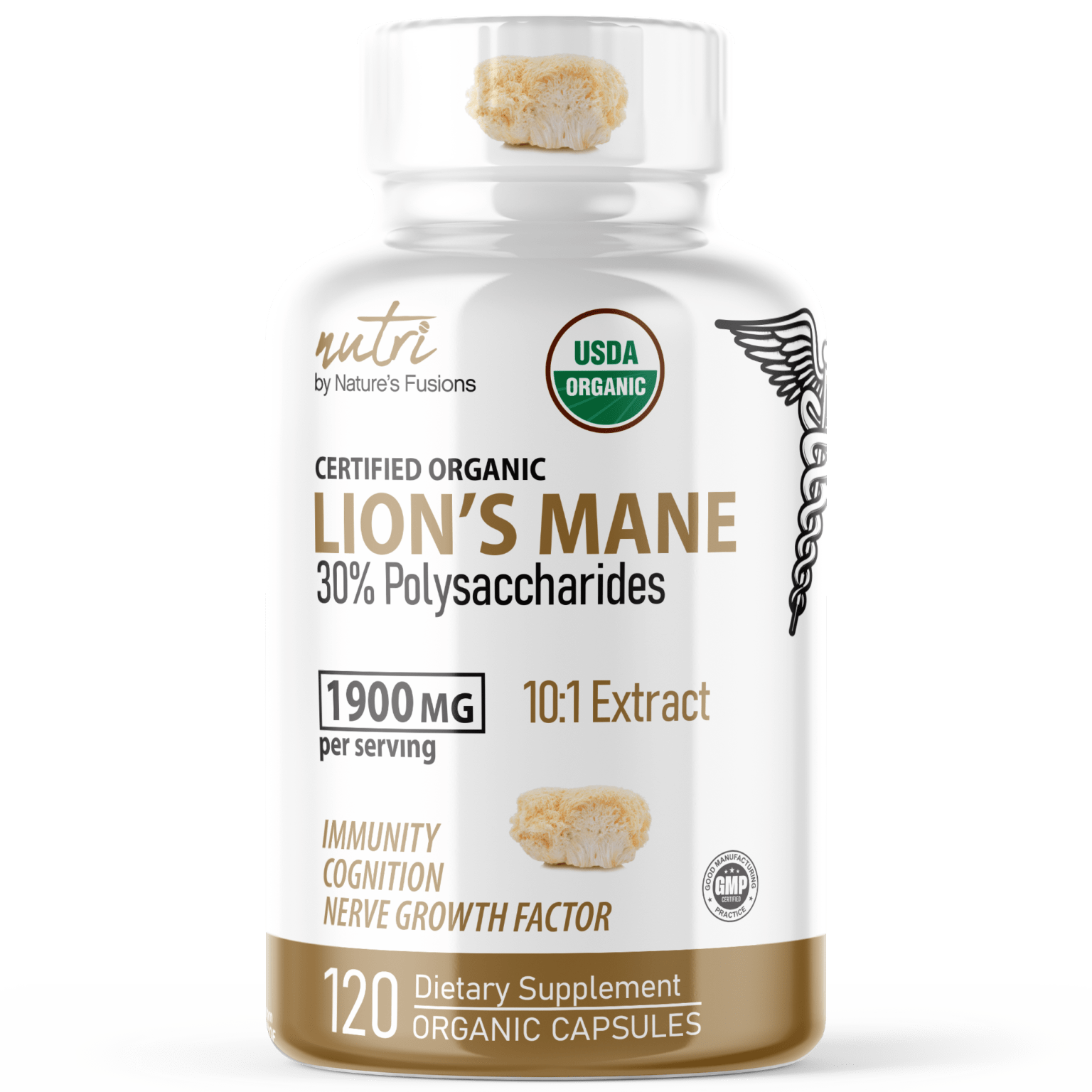 Nutri Lion's Mane 1900mg - ORGANIC | Nature's Fusions