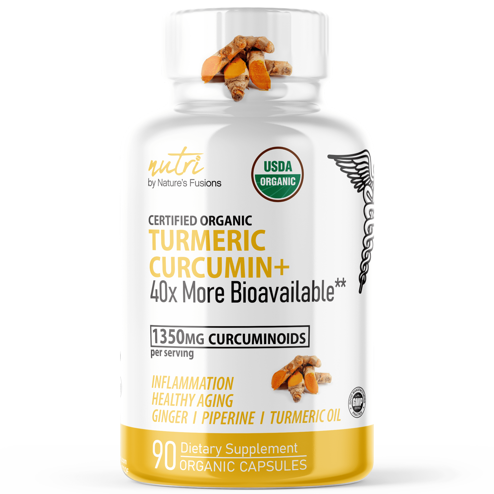 Nutri Turmeric Curcumin 1350mg Curcuminoids Organic