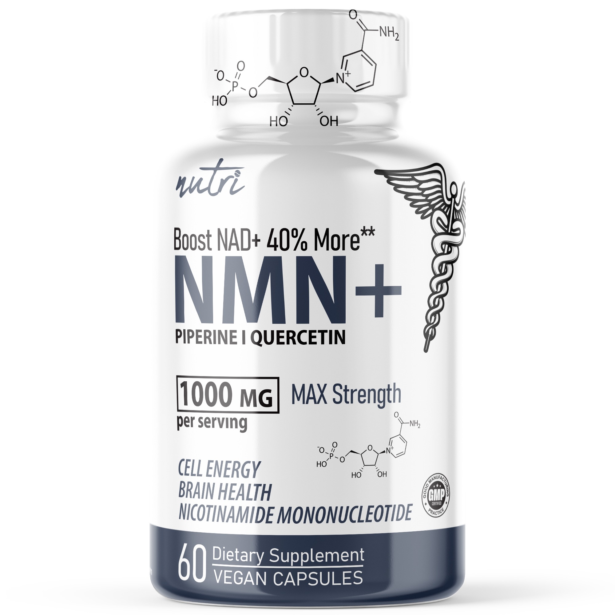Nutri NMN 1000mg Nicotinamide Mononucleotide with Quercefit
