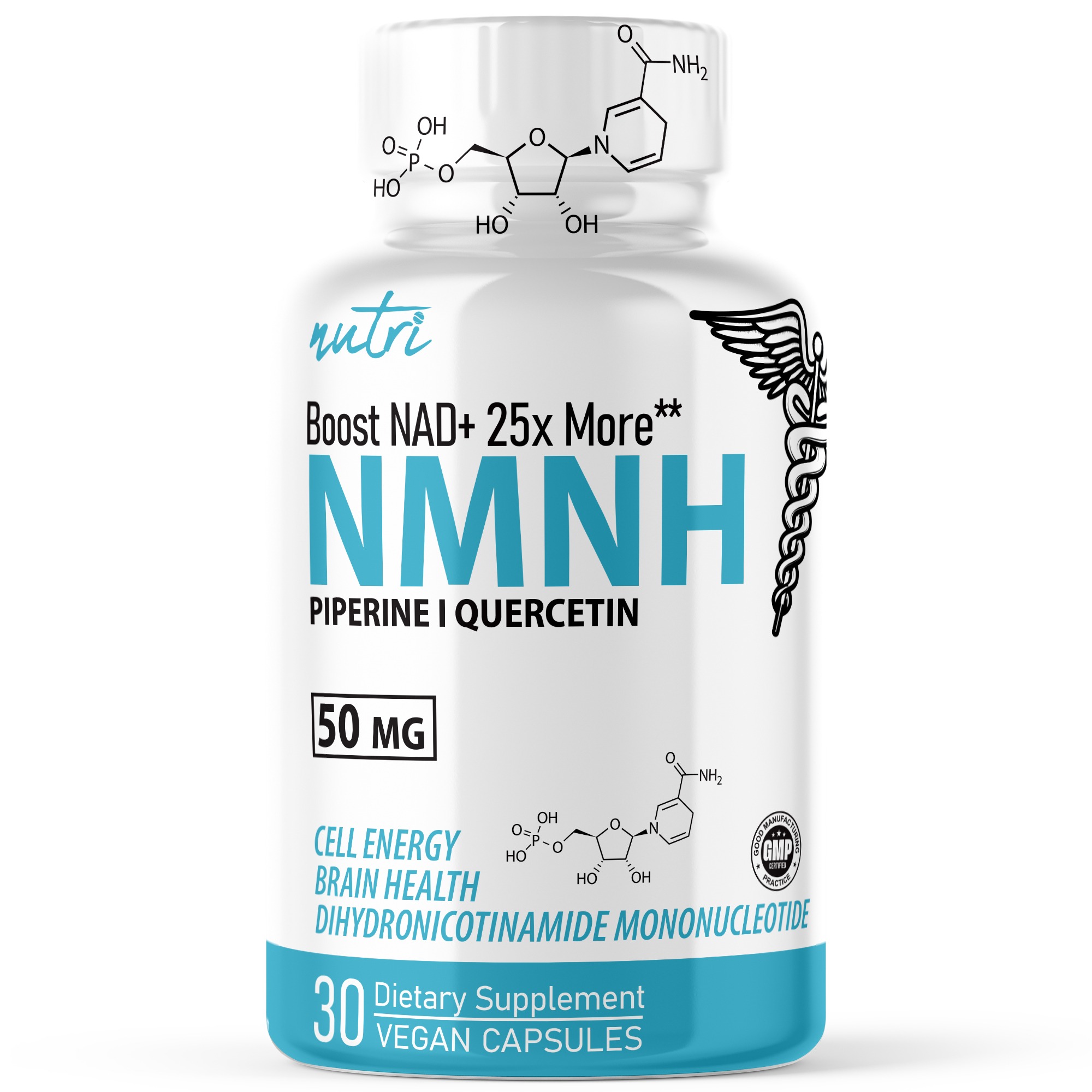 Nutri NMNH 50mg Dihydronicotinamide Mononucleotide