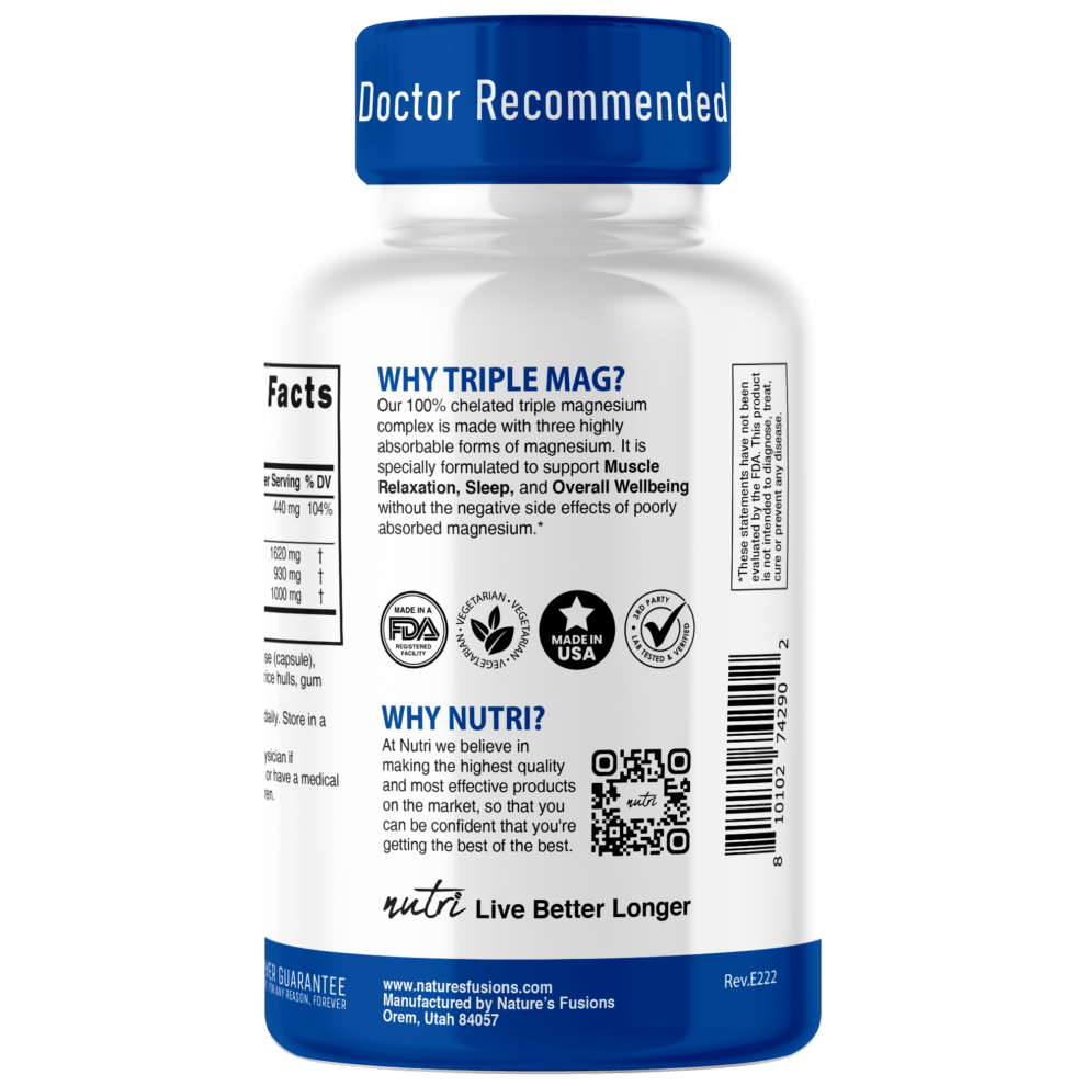 Nutri Triple Magnesium (Glycinate, Malate, Taurinate) 440 mg
