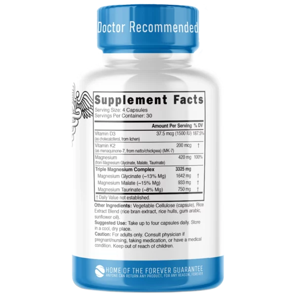 Nutri D3 & K2 Triple Magnesium 420 mg - 120 Count